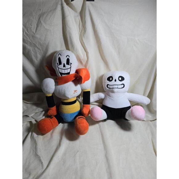 Toys | Undertale Sans Papyrus Plush Lot Of 2 Stuffed Toys Doll | Poshmark